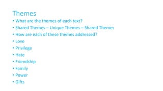 Comparing two texts: Comparative Essay | PPTX