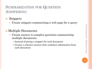 Text summarization | PDF