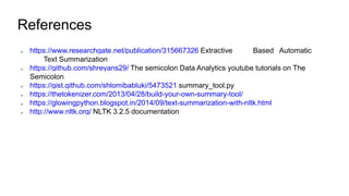 Text summarization | PPT
