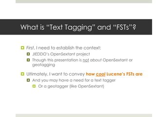 Text tagging with finite state transducers | PDF