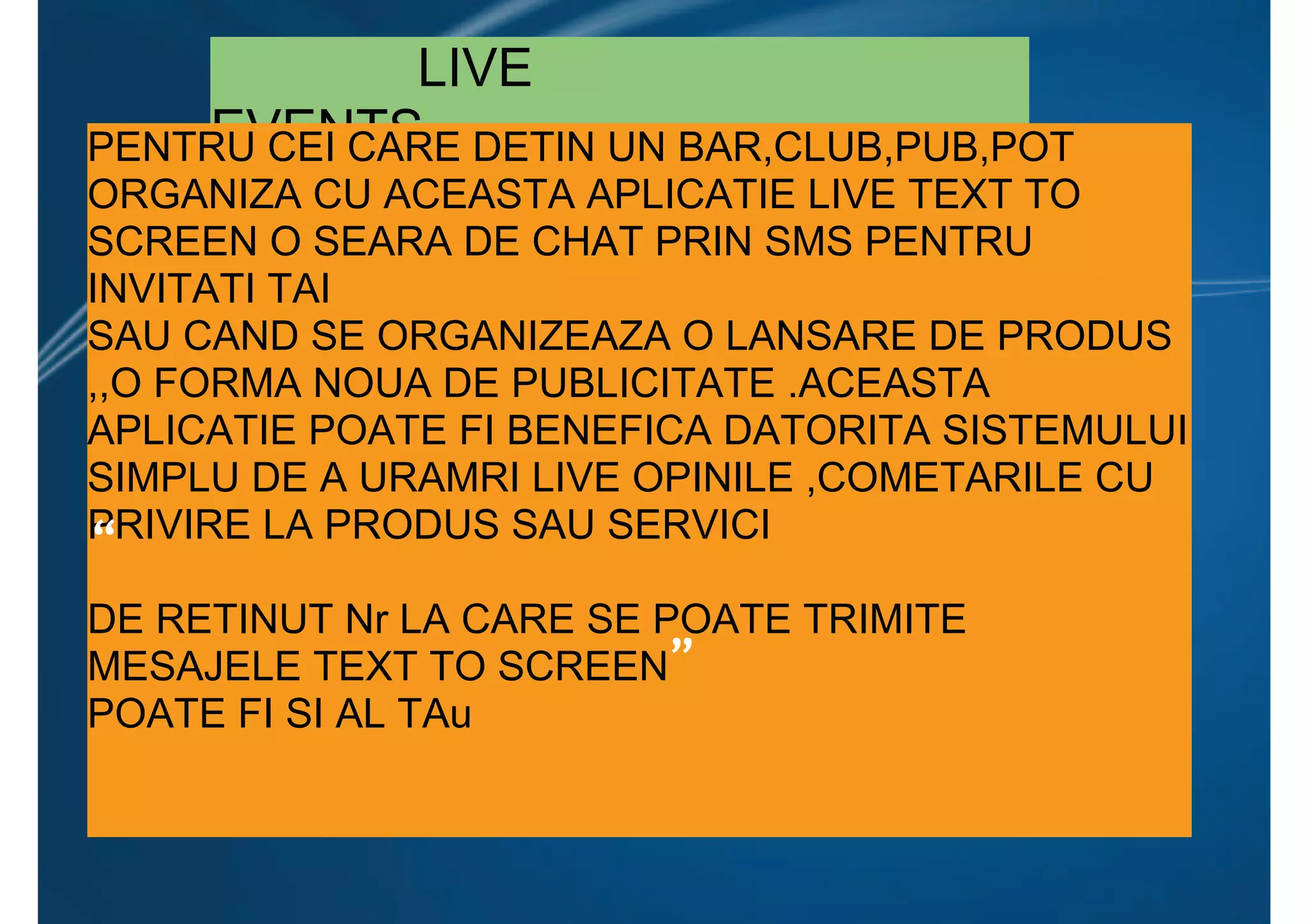 Text To Screen Live Events | PDF