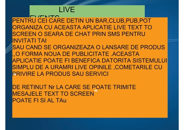 Text To Screen Live Events | PDF