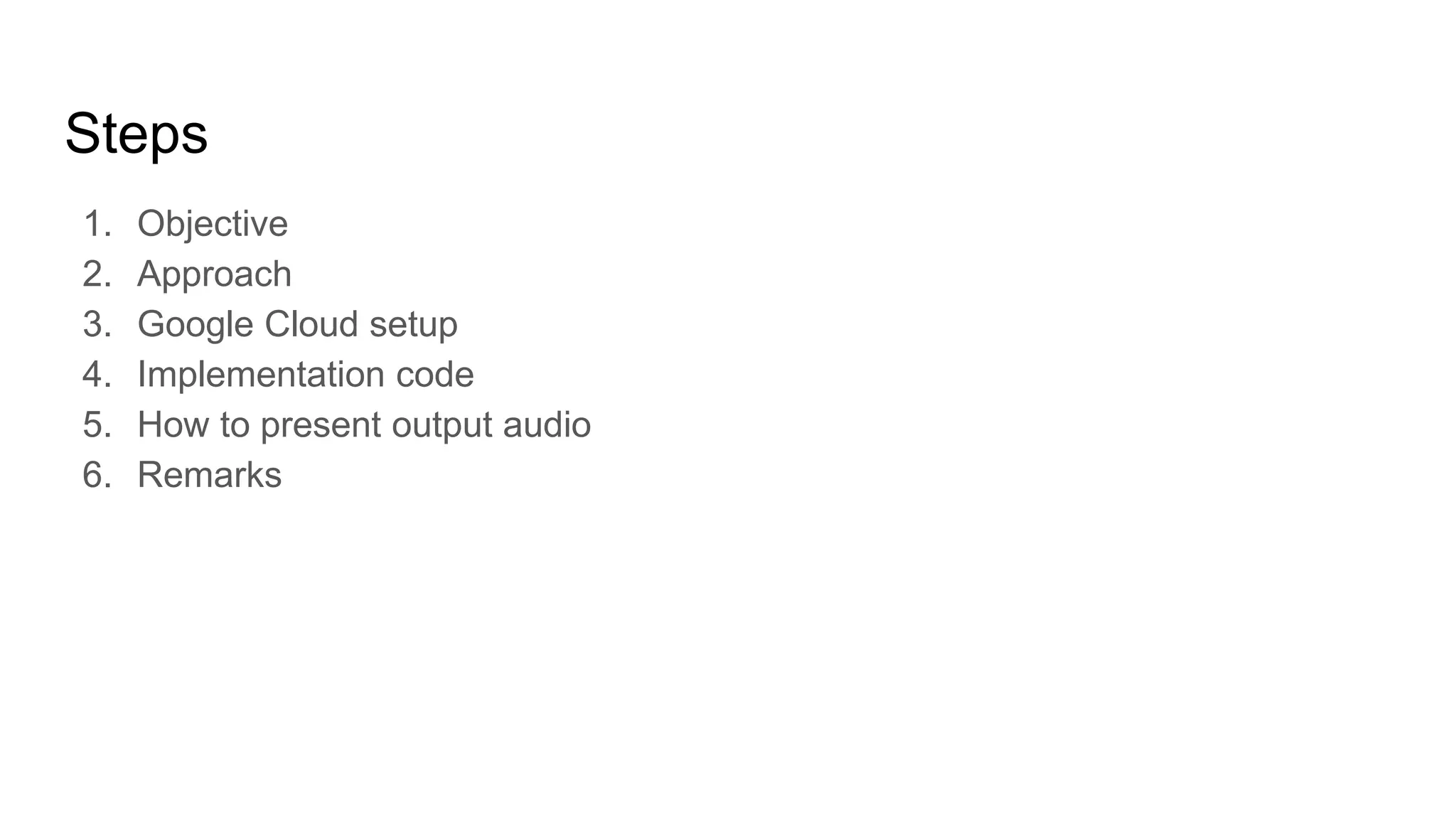 Text to speech with Google Cloud | PPTX