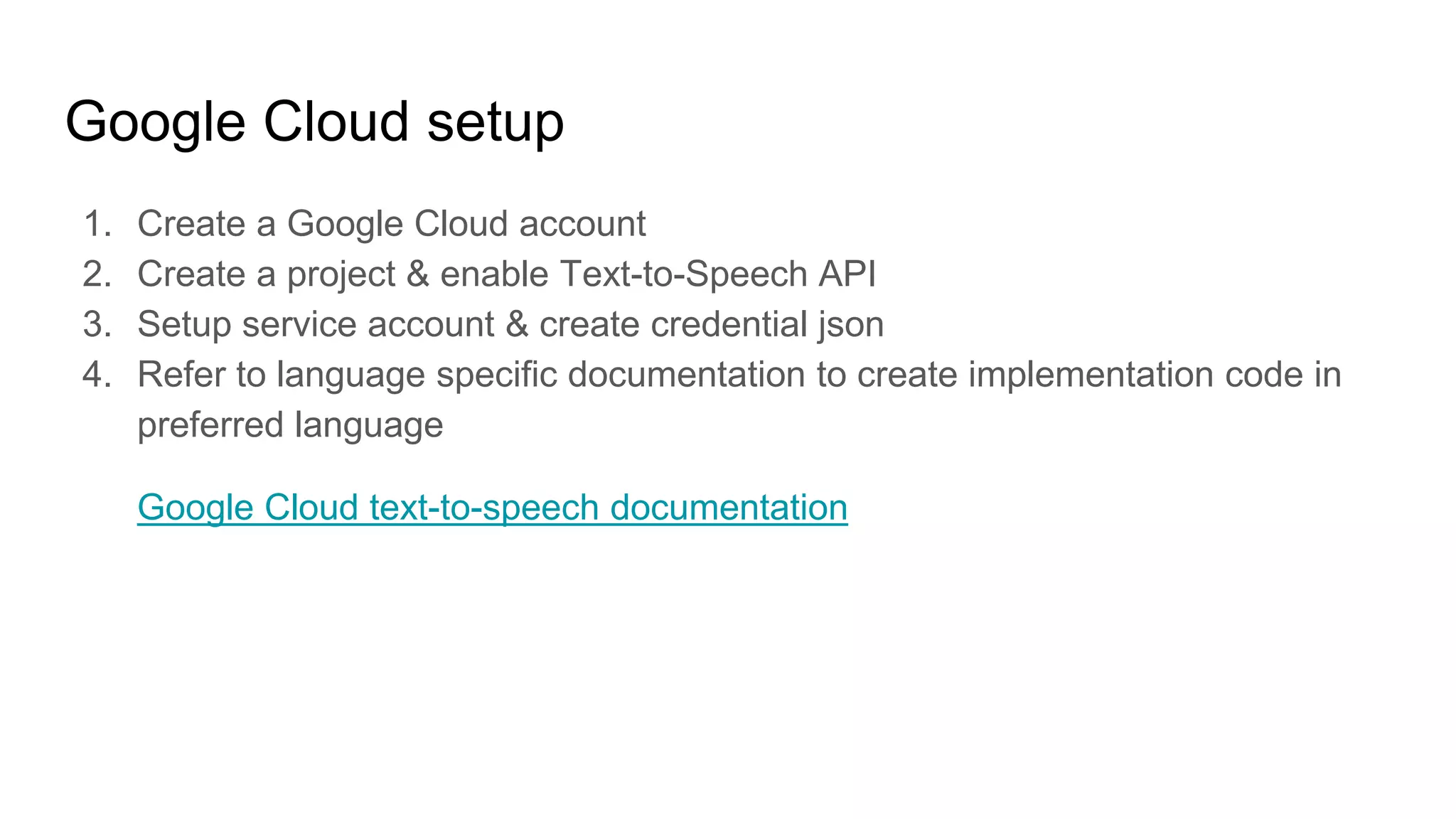 Text to speech with Google Cloud | PPTX