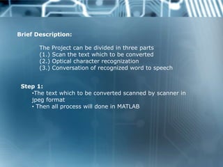 Text to speech conversation in gujarati | PPTX | Computing | Technology & Computing