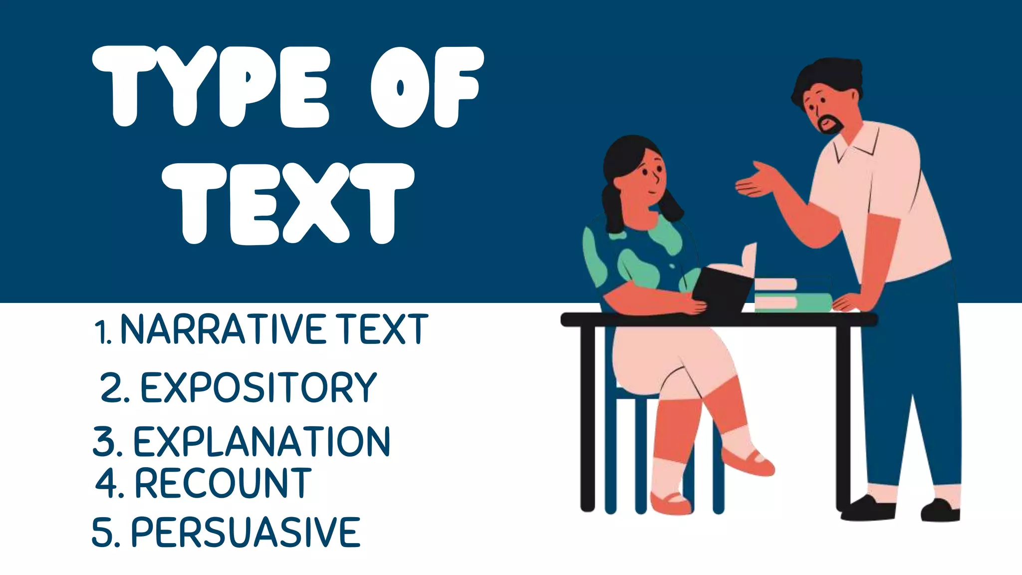 TEXT TYPE (NARRATIVE, EXPOSITORY, RECOUNT, EXPLANATION, PERSUASIVE).pptx