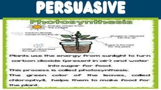 TEXT TYPE (NARRATIVE, EXPOSITORY, RECOUNT, EXPLANATION, PERSUASIVE).pptx