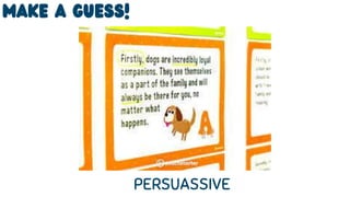 TEXT TYPE (NARRATIVE, EXPOSITORY, RECOUNT, EXPLANATION, PERSUASIVE).pptx