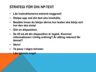 Texttyper på NP | PPTX