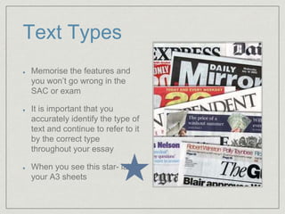 Language Analysis: Text Types | PPTX