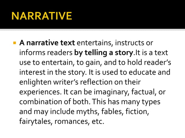 TYPE OF TEXT TEXT TYPES | PPT