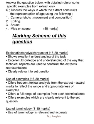 Textual Analysis Presentation | PPSX | Eldercare | Family and Relationships