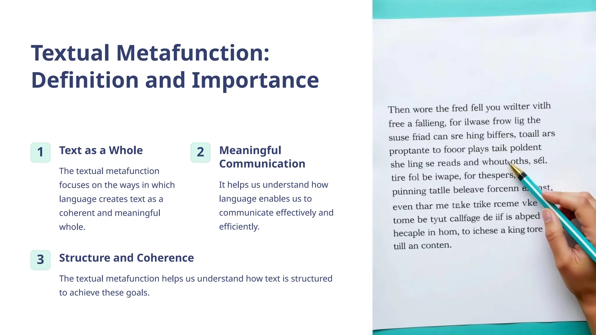 Textual Metafunction in english as a SFL | PPTX