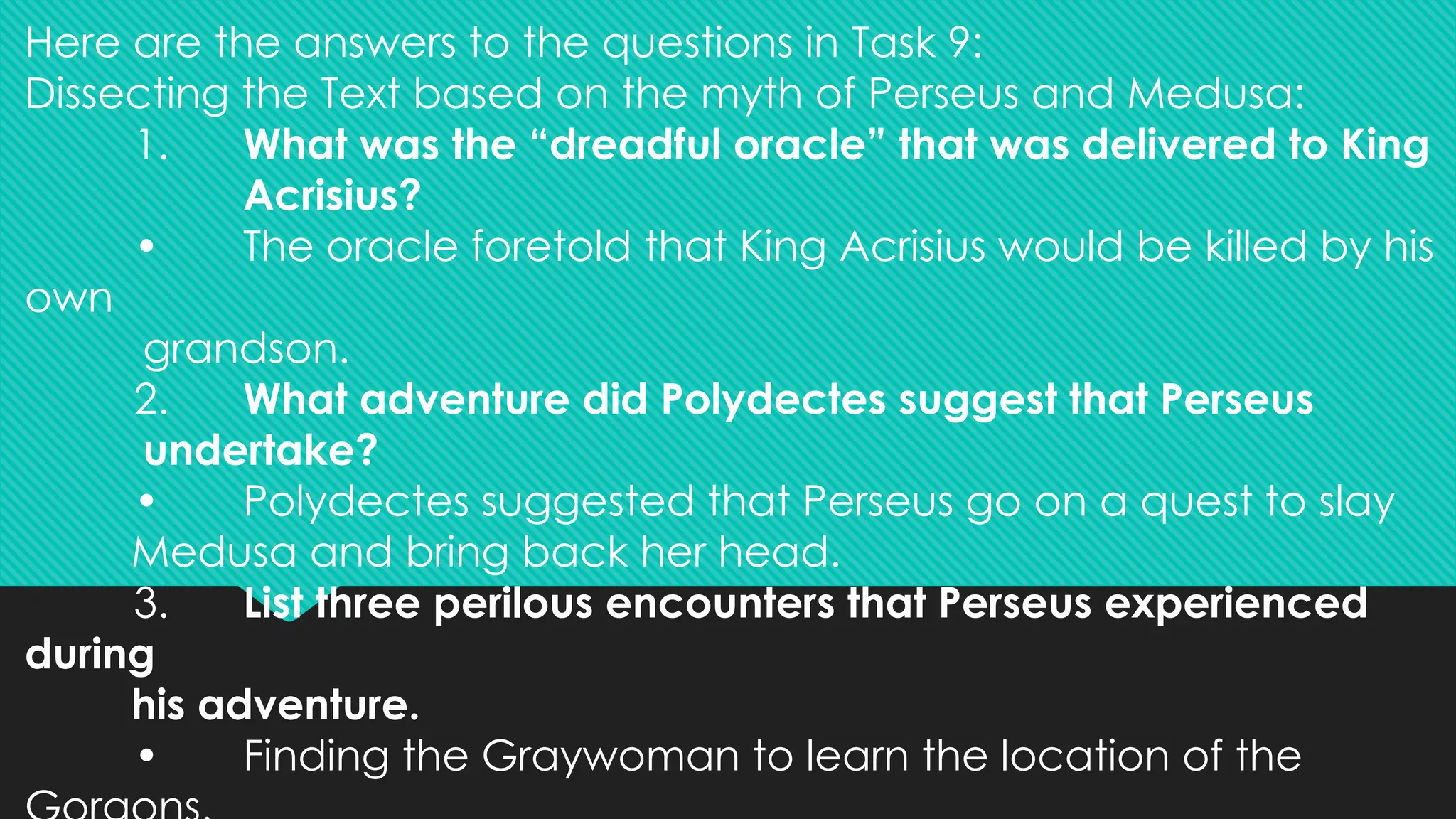 textual aid english 10 polydectes and perseus | PPTX