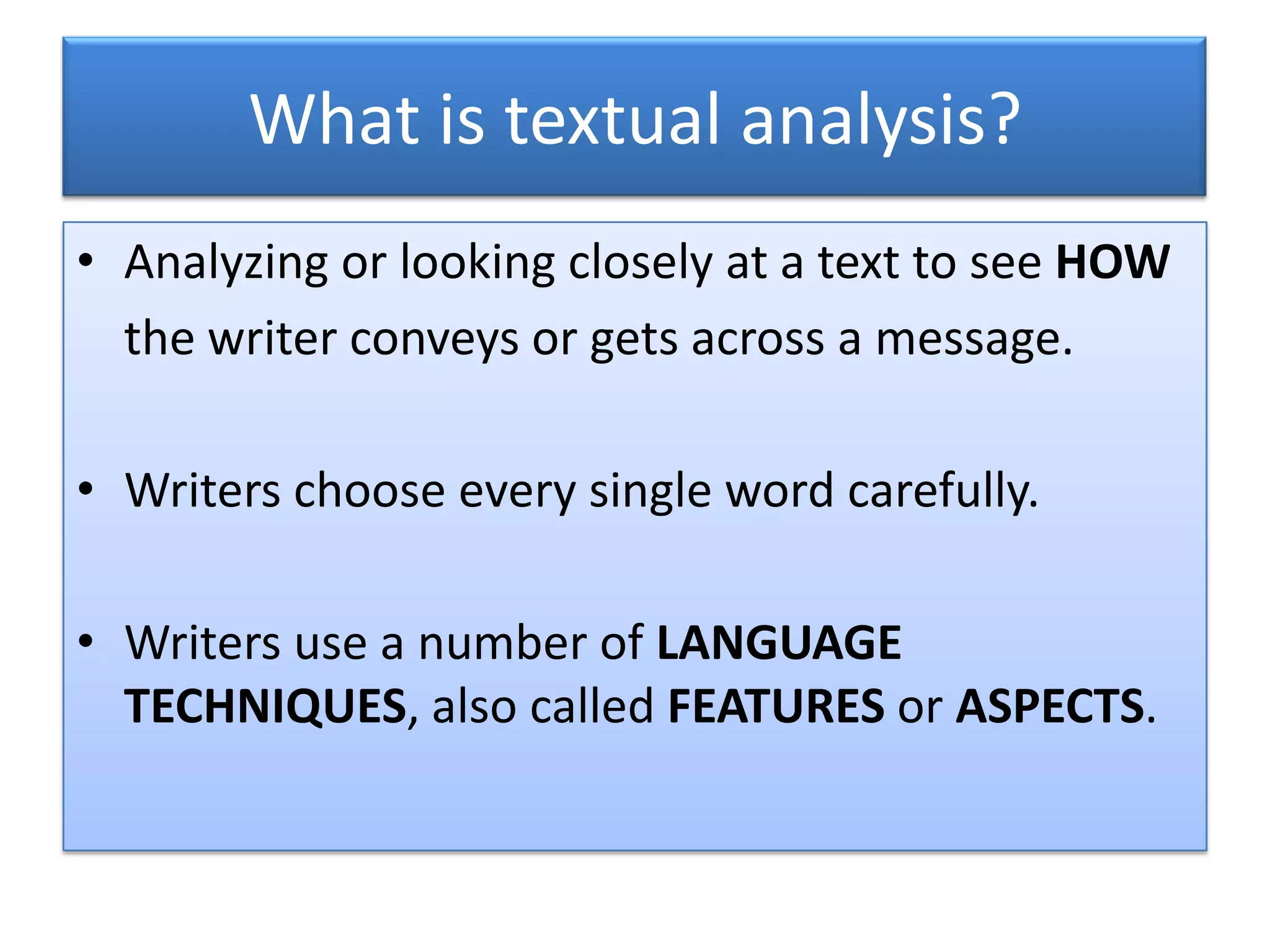Textual analysis | PPTX