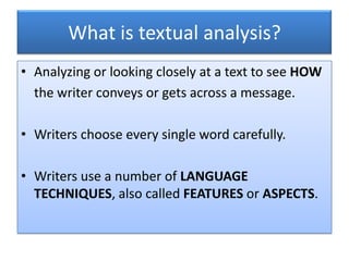 Textual analysis | PPTX
