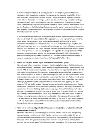 Textual Analysis: Lana Del Rey - 'National Anthem' | DOCX