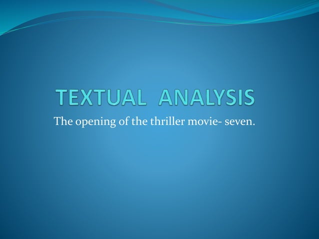 Textual analysis | PPT