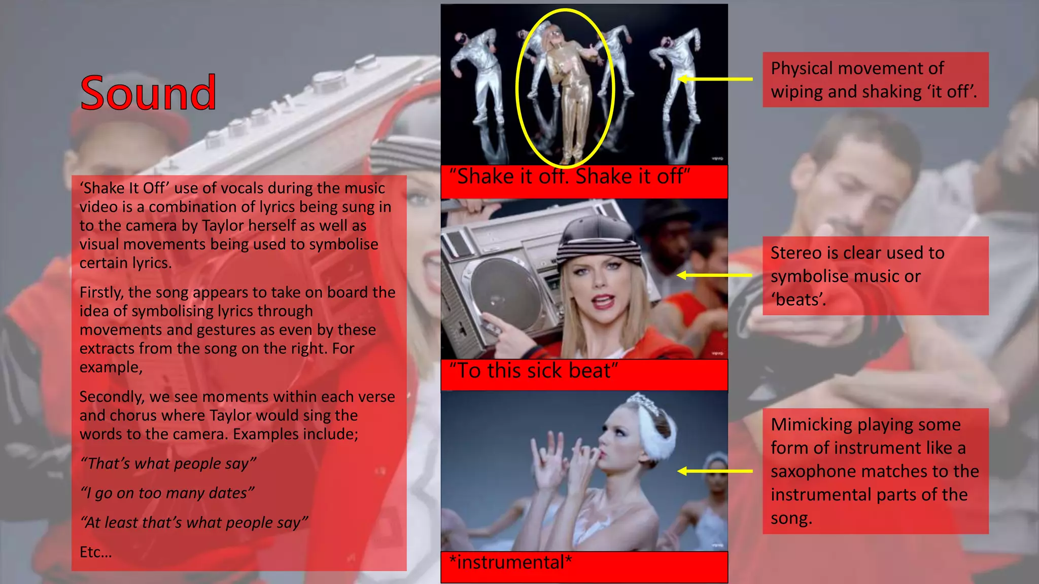 Textual Analysis - Shake It Off | PPTX