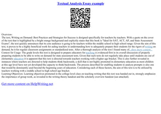 Textual Analysis | PPT