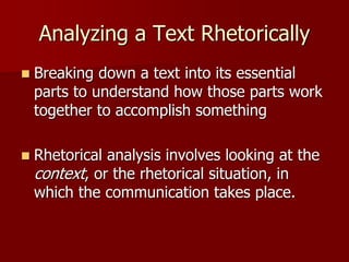 Textual analysis and the importance of texting theory | PPT | Free Download