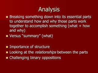 Textual analysis and the importance of texting theory | PPT