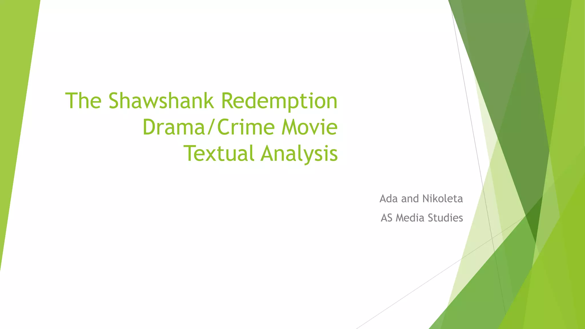 The Shawshank Redemption Analysis | PPT