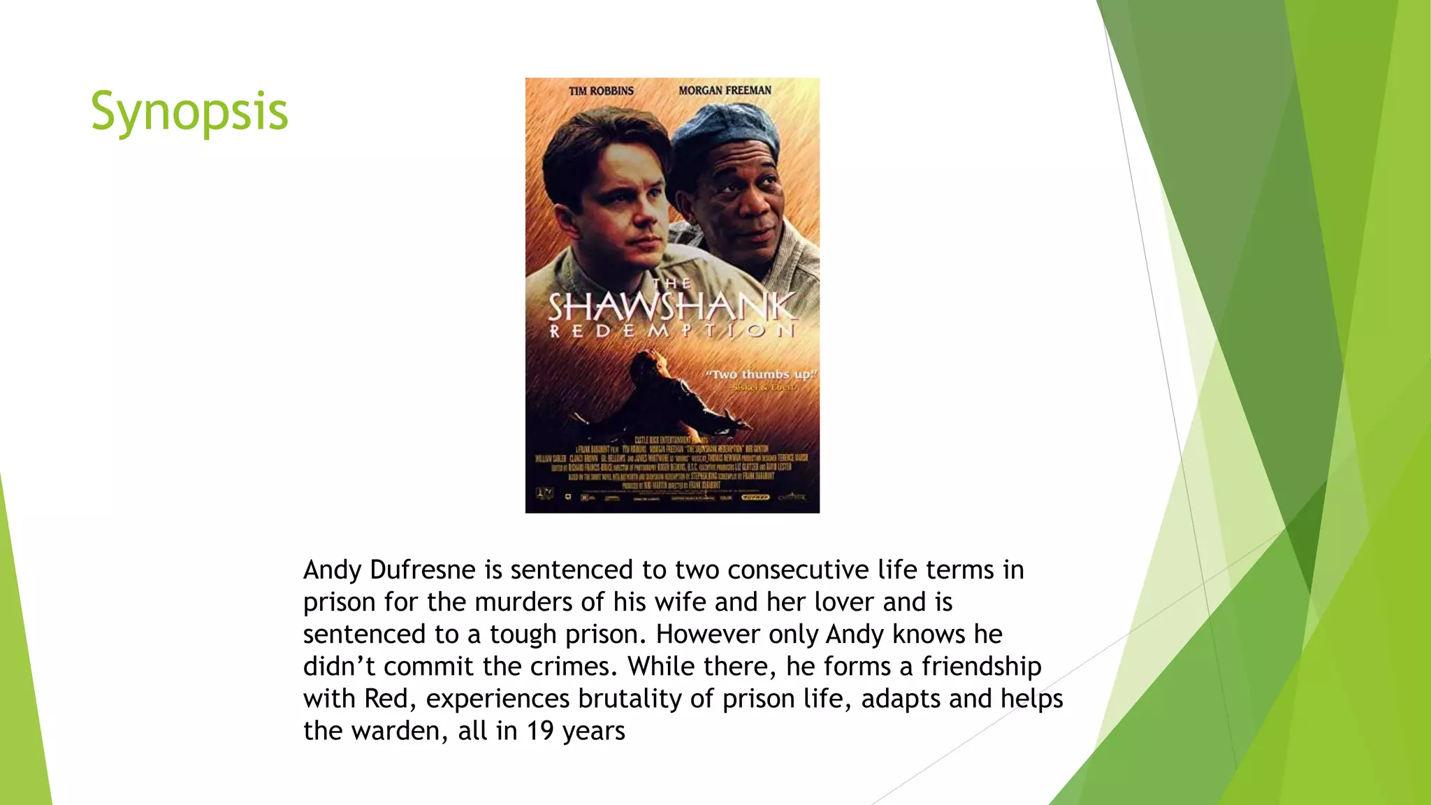 The Shawshank Redemption Analysis | PPT