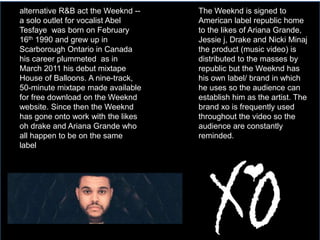 Textual analysis the weeknd often | PPTX