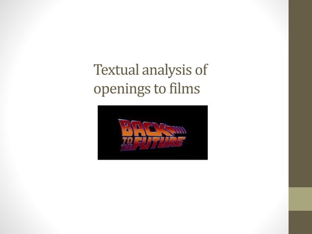 Textual analysis back to the future | PPTX