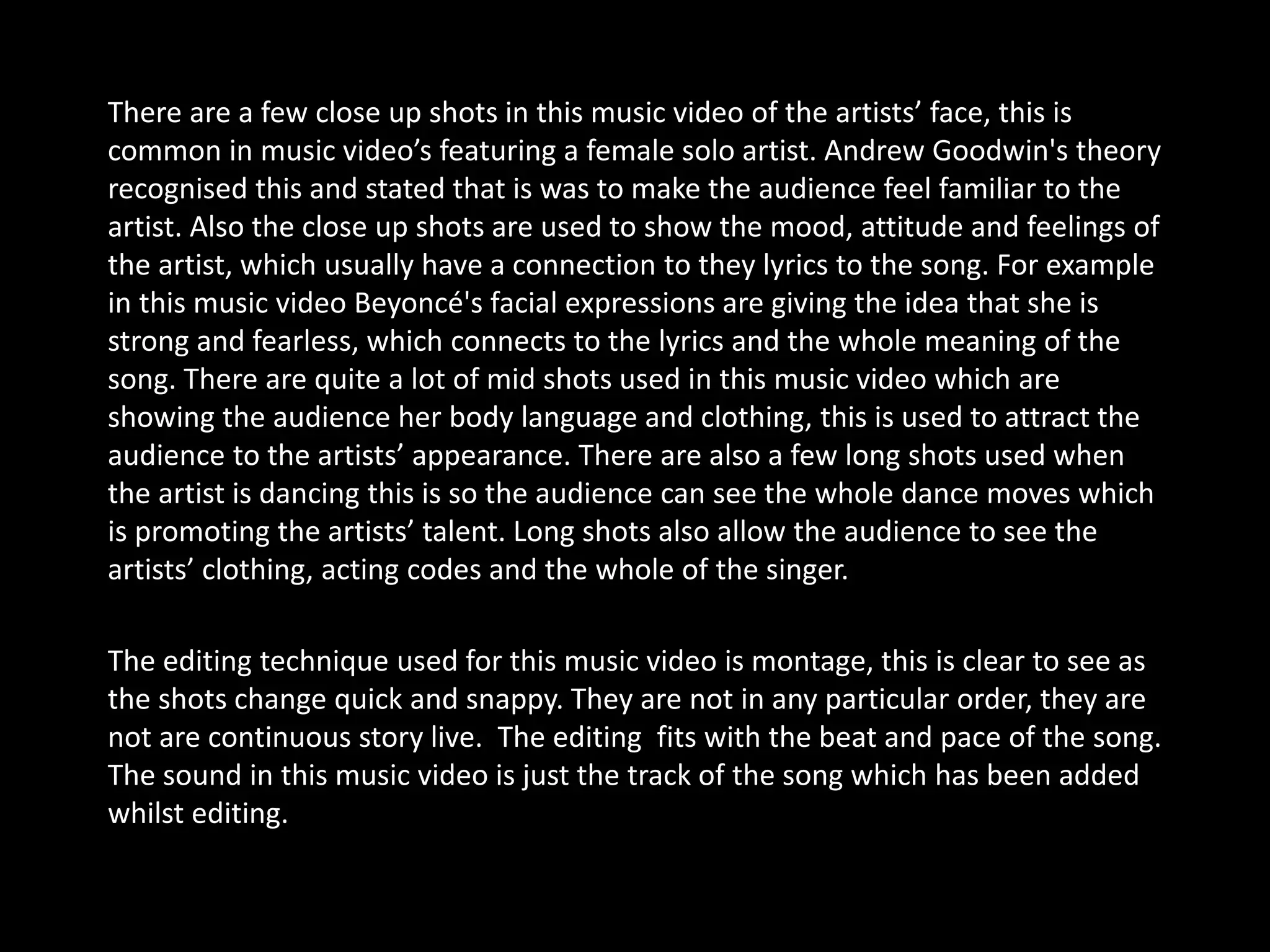 Textual analysis beyonce | PPTX | World/International Music | Music