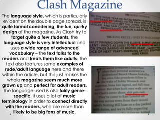 Textual analysis clash magazine new | PPTX | Adult Contemporary Music ...