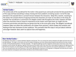 Textual analysis of two soap opera trailers | PPTX | Horror | Genres