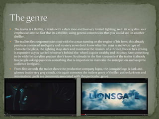 Textual analysis of a film trailer locke | PPT