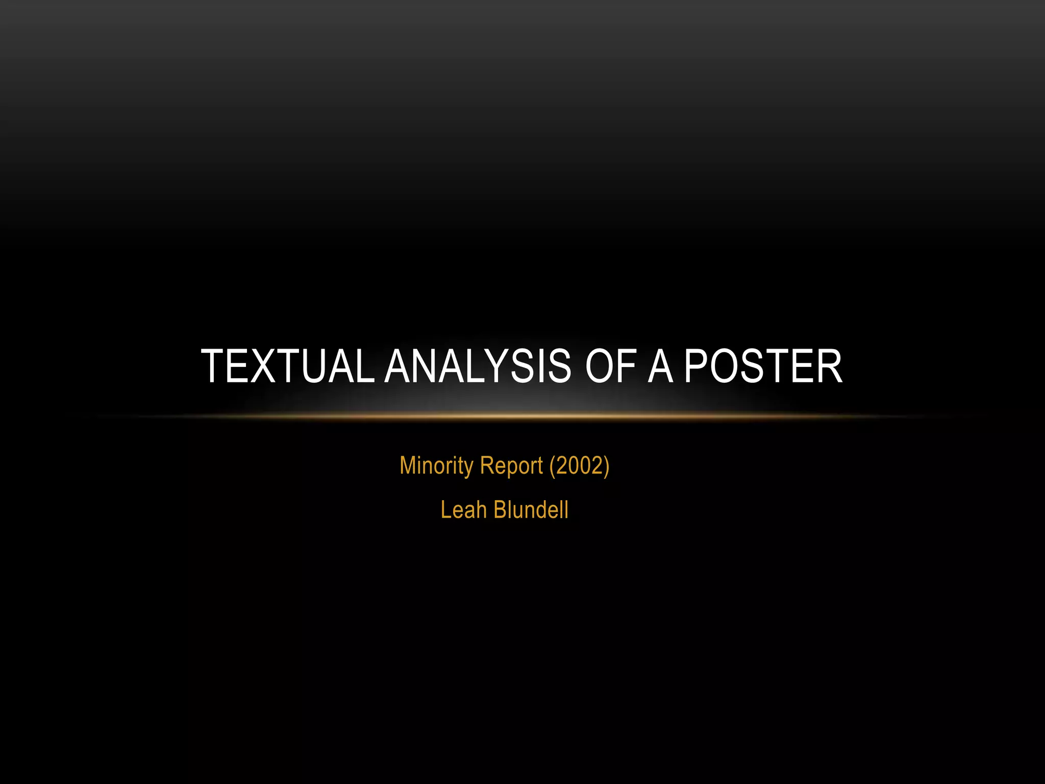 Textual analysis of a poster | PPT