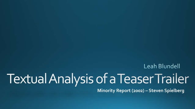 Textual analysis of a teaser | PPT