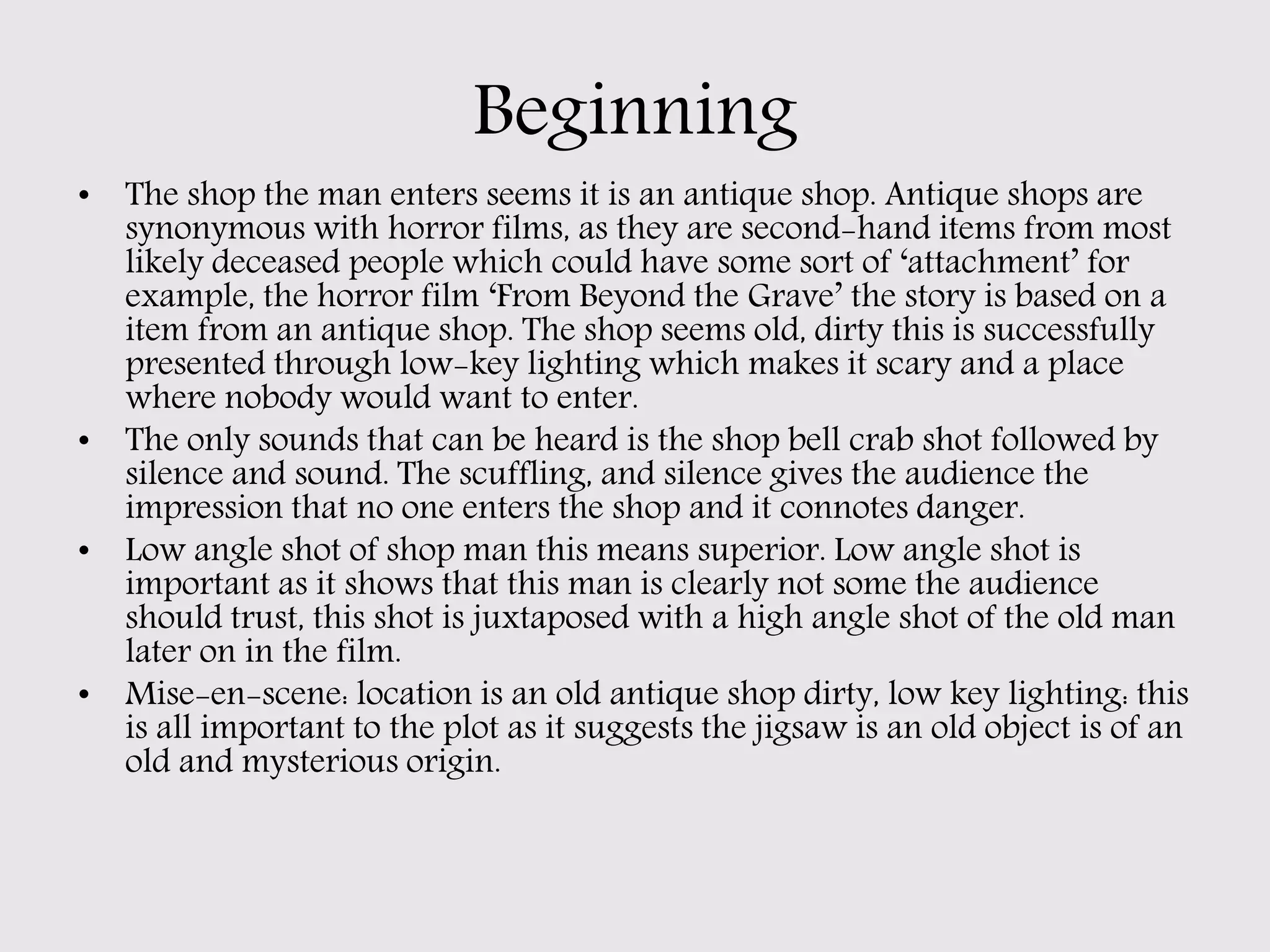 Textual analysis of the jigsaw | PPTX