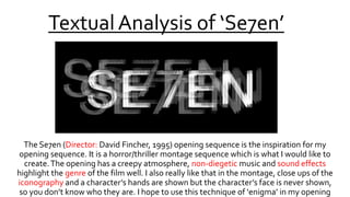 Textual Analysis of 'Se7en' | PPT