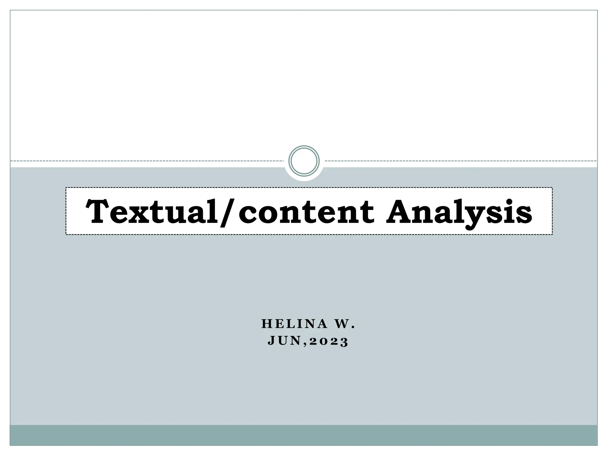 Textual analysis Or Content Analysis ppt | PPTX