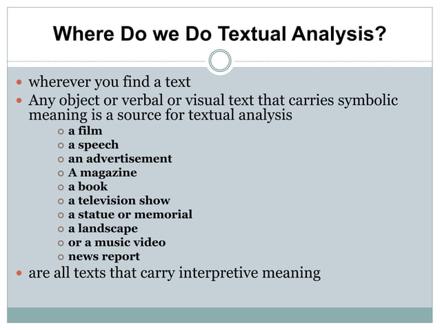 Textual analysis Or Content Analysis ppt | PPTX | Science