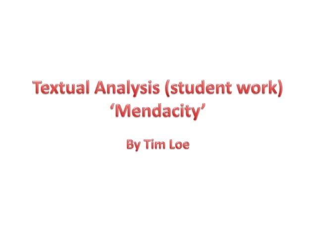 Textual analysis (student) | PPT