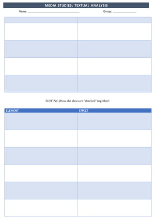 Textual analysis template | DOCX