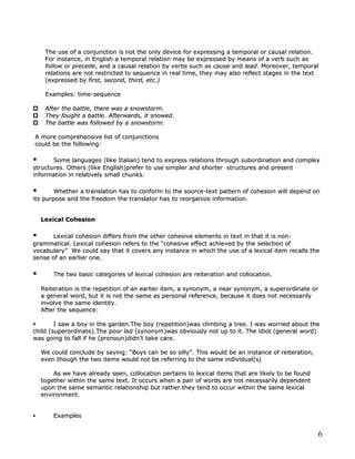 Textual cohesion | DOC