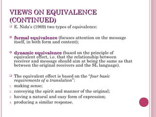 Textual equivalence | PPT