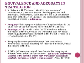 Textual equivalence | PPT
