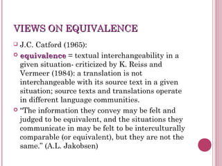 Textual equivalence | PPT