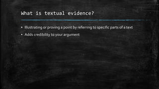 Textual Evidence Review | PPTX