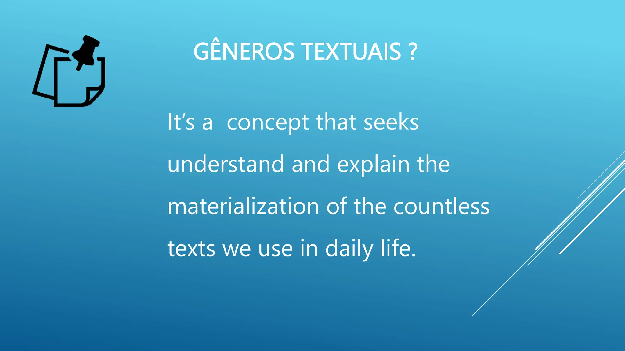 Textual Genre: english class - Aula de inglês gêneros textuais | PPTX