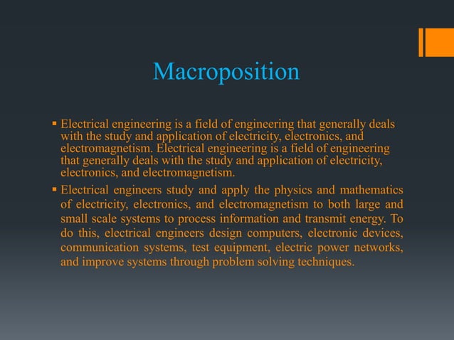 Textual macrostructure,electrical engineering | PPT