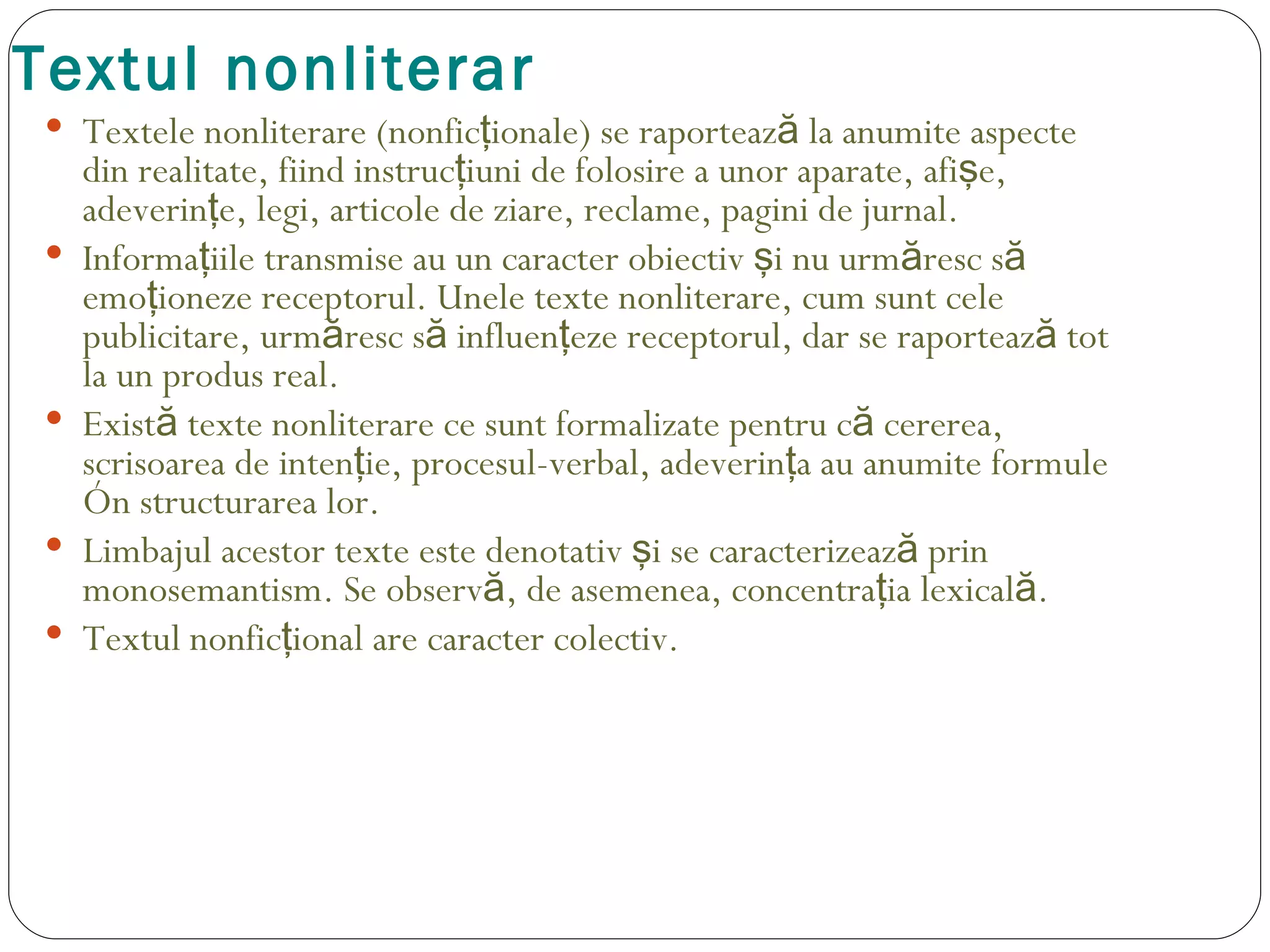 Textulliterar itextulnonliterar | PPT